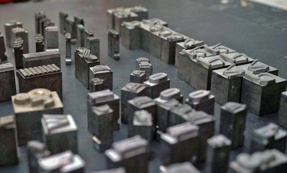 Vintage Lot of Lead Letter Printing Antique Press Type Set Blocks | eBay