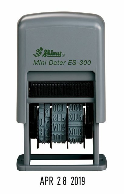 Shiny S300 Self-inking Mini Dater Date Stamp Red Ink for sale online | eBay