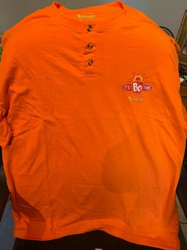BOJANGLES It's BO Time Chicken n Biscuits Orange Logo tee shirt small ...