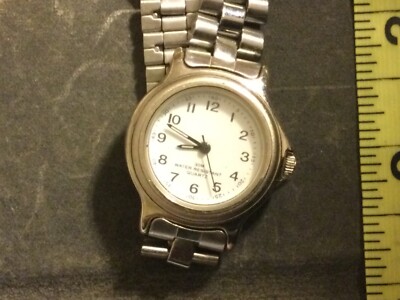 AWCLAIL 30m Quartz Watch White Face Silver Band New Battery Runs | eBay