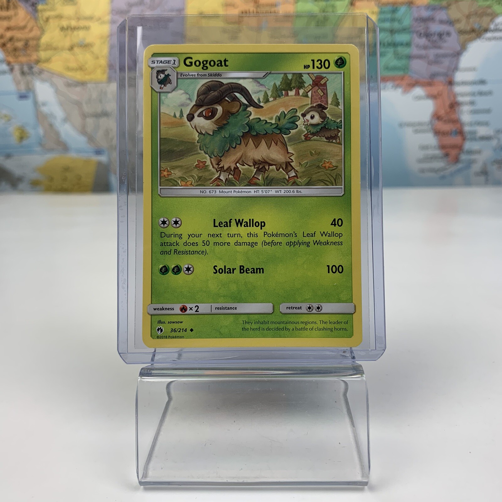 SHIPS SAME DAY Pokemon Card TCG Gogoat 36/214 Stage 1 Grass Type 2018 ...