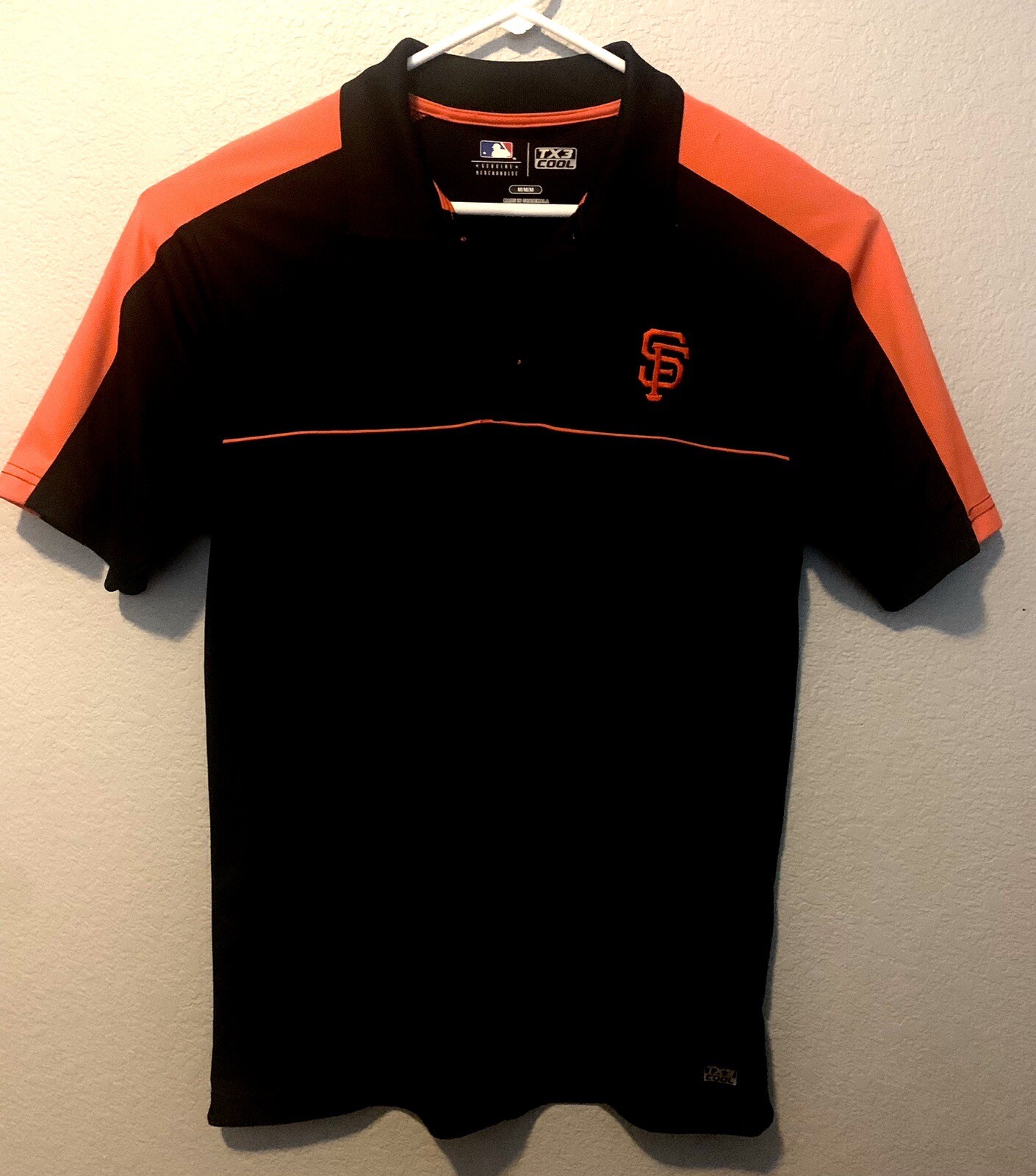 MLB SF Giants Polo Shirt Genuine Merchandise Mens TX3 Cool Short Sleeve ...