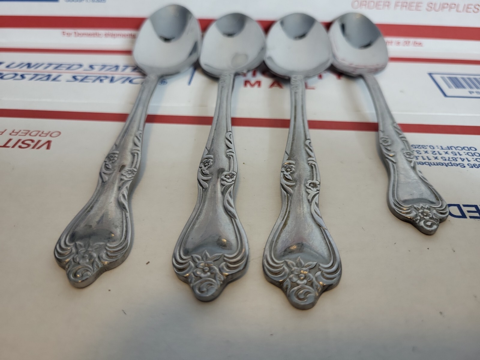 Oneida Stainless AZALEA Glossy Flatware Set Of 4 Spoons | eBay
