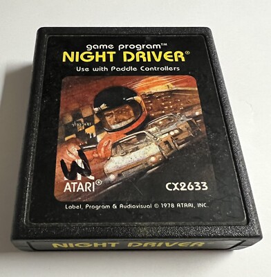 Atari 2600 Vintage NIGHT DRIVER Video Game Program 1978 Untested CX2633 ...