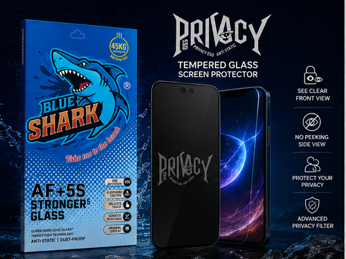 Privacy Screen Protector Tempered Glass Anti Fingerprint For iPhone 15 ...