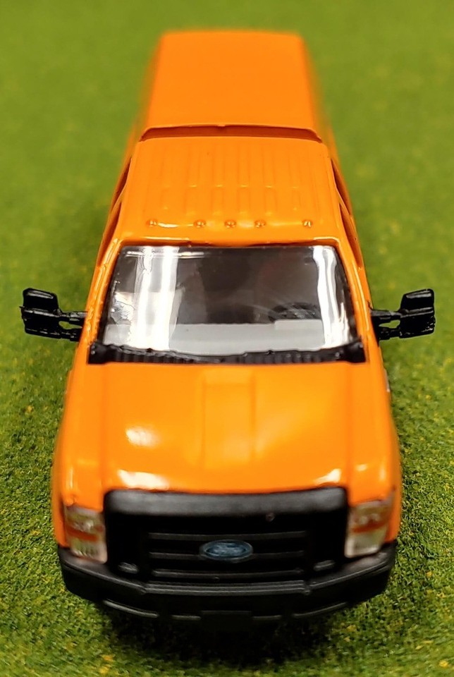 Atlas HO Scale Ford F-350 Crew Cab Pickup Orange w/Utility Cap 35000005 ...