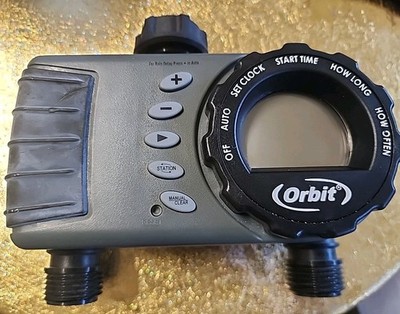 Orbit 24713 Digital Hose Sprinkler Irrigation Timer Dual Zone w/ 2 ...