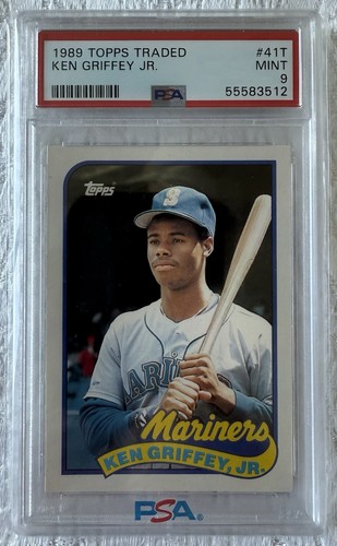 1989 Topps Traded Ken Griffey Jr. Rookie RC #41T PSA 9 MINT HOF Seattle ...