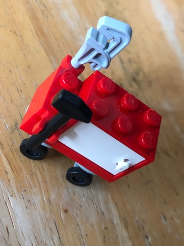 Lego Mechanic Mini Figure Red Tools Box Cart | eBay