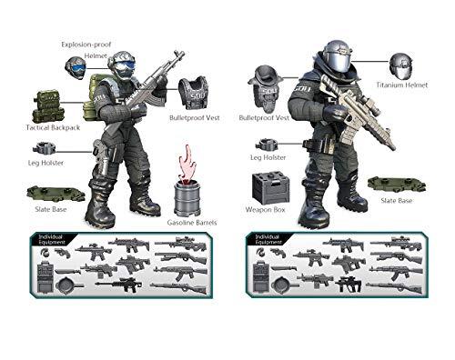 YEIBOBO Special Forces Mini Action Figure with Military Weapons and ...