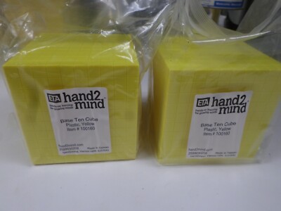 Lot of 2 EAI Education Hand 2 Mind Base Ten Cubes 100160 Yellow | eBay