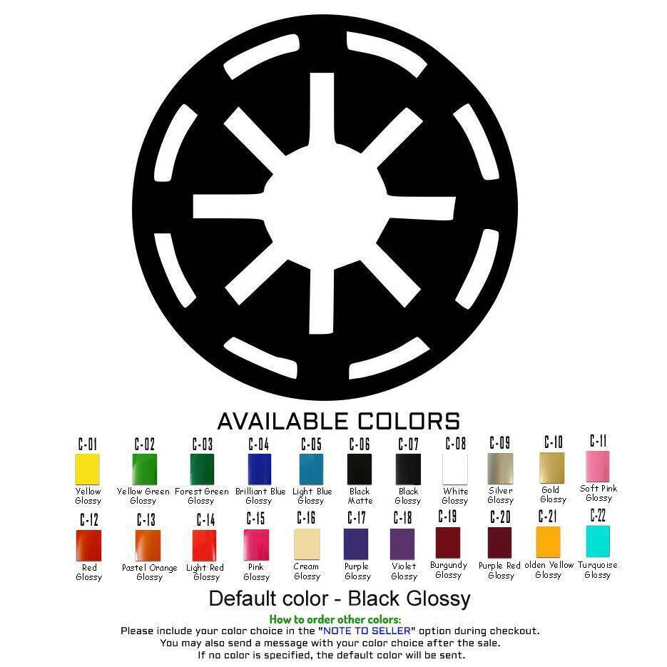 Star Wars Symbol Vinyl Decal Sticker Door Window Starwars Galactic Usa