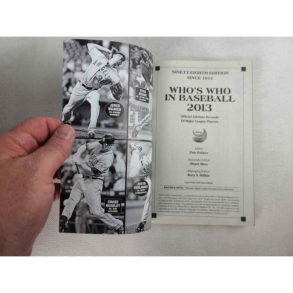 Who's Who in Baseball 2013 Lifetime Records of Major League Players ...