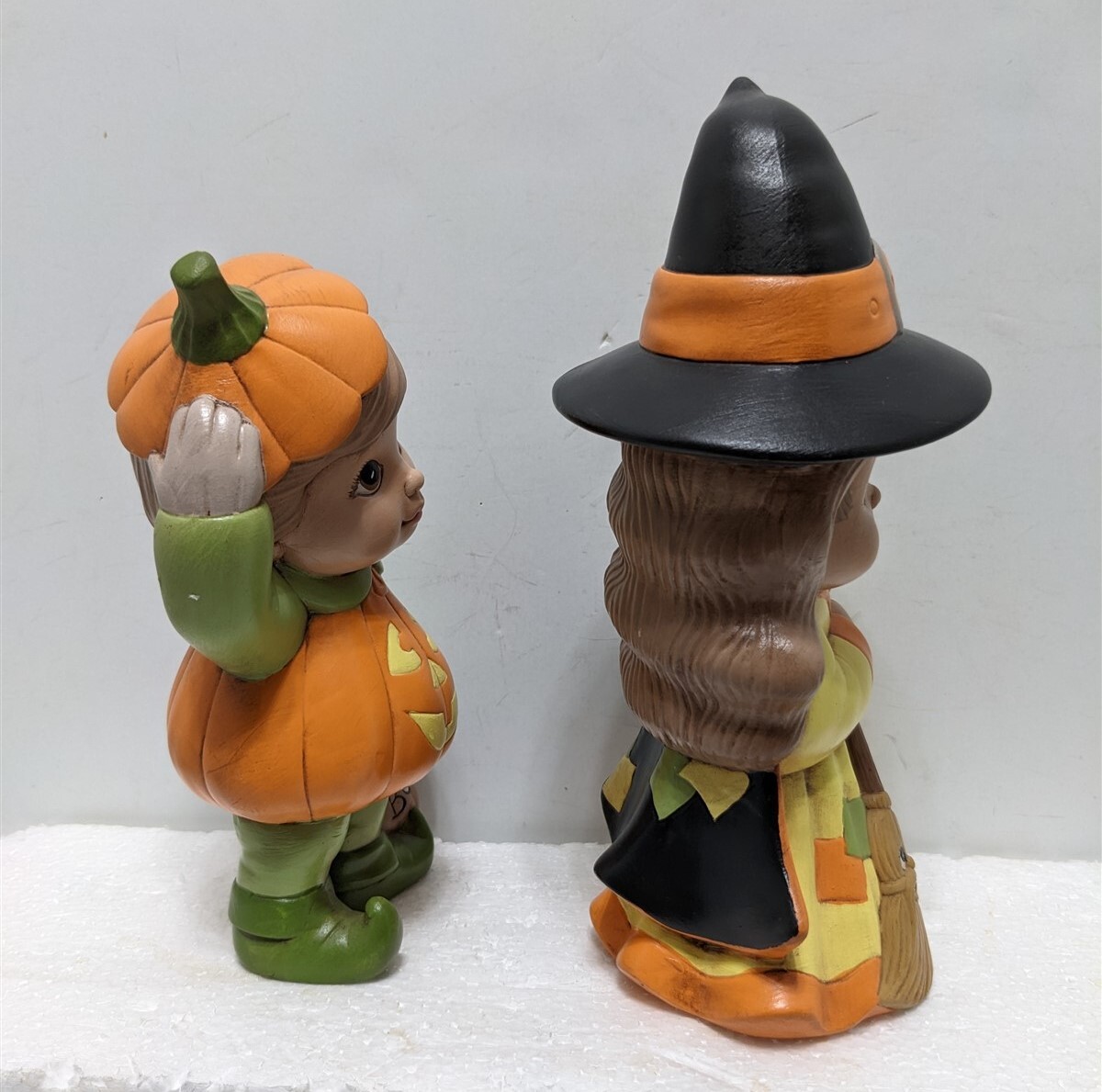 Vintage Halloween Dona Mold Sweet Tots Girl Witch Boy Pumpkin Jack O ...