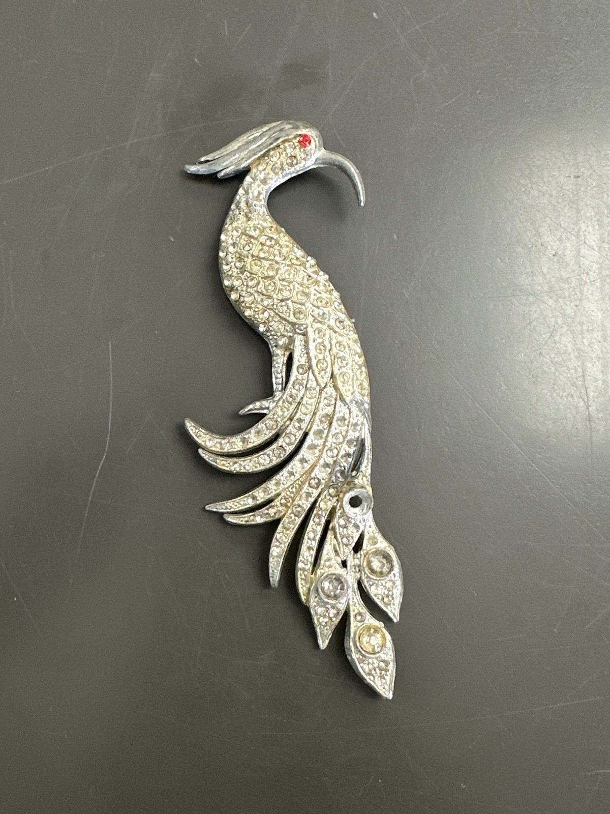 Vintage 1930’s Art Deco Paste Pot Metal Large Brooch … - Gem