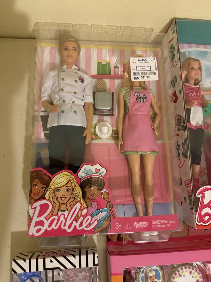 Barbie & Ken Cafe Chef Set Sister’s Baking Fun Special Collections Lot ...
