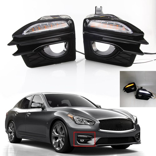Pair For INFINITI Q70L 2015-2019 Turn Signal Light Lamp Kit Yellow ...