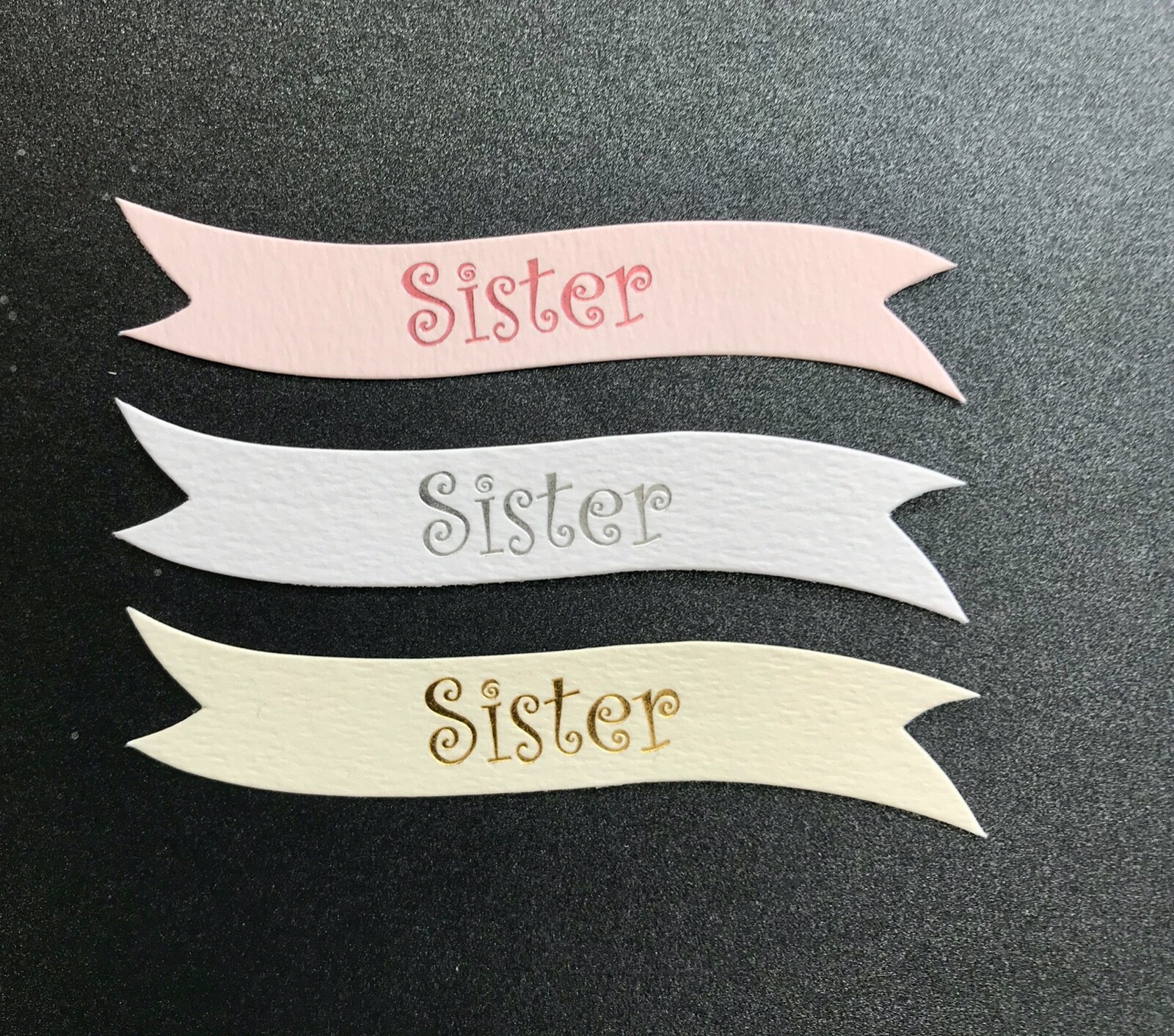 Sister banners, card toppers, embellishments pk10 Female relative | eBay UK