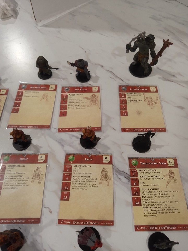 Deathknell Dungeons & Dragons Miniatures Game (D&D) 17 Miniatures Lot ...