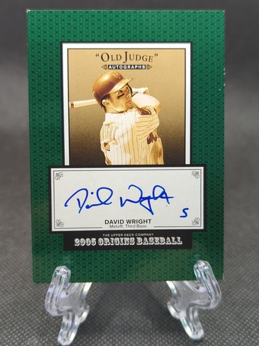 2005 Upper Deck Origins Old Judge Autograph David Wright #DW On Card ...