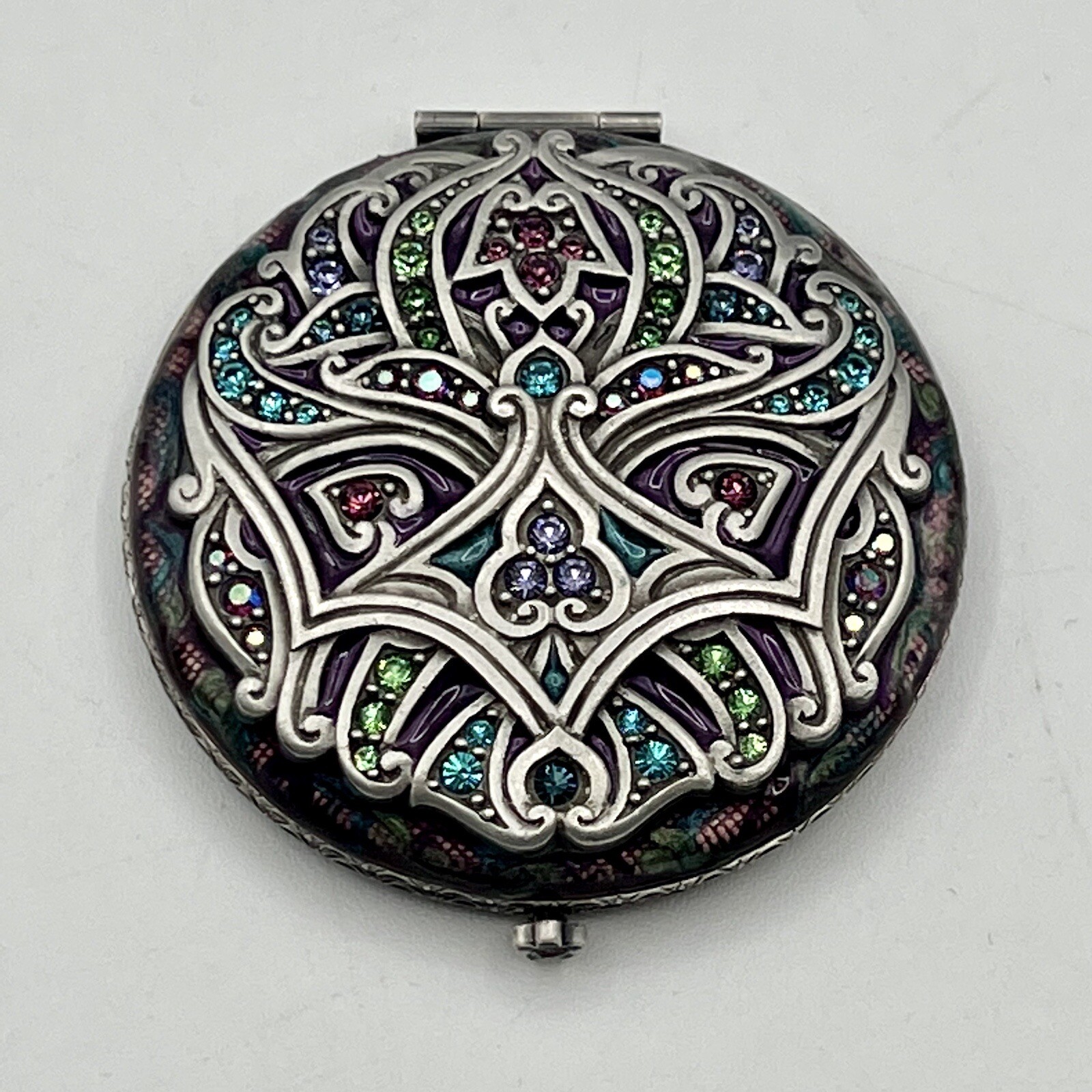Jay Strongwater Enameled Compact Mirror Jeweled Compact Purse Mirror | eBay