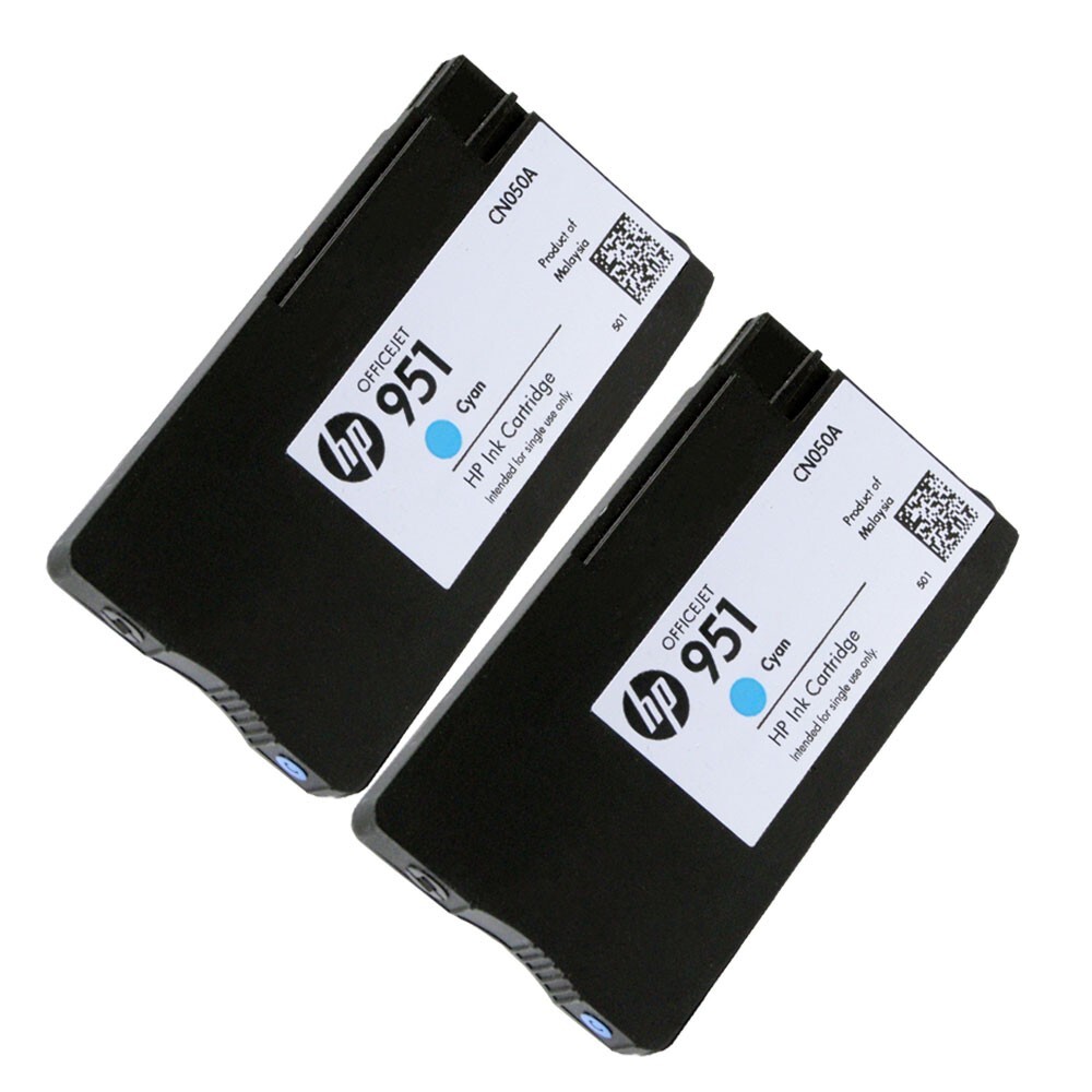 2pk Genuine HP 951 Cyan Standard Ink Cartridge OfficeJet 8620 8600 8630 ...