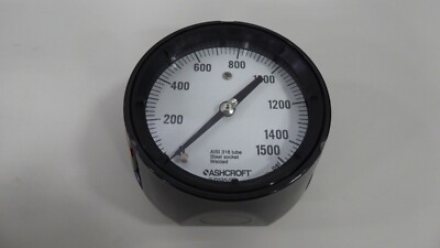 Ashcroft 45-1279-RS-04B-1500 Duragauge 4-1/2 1500psi 316 Tube/Steel ...