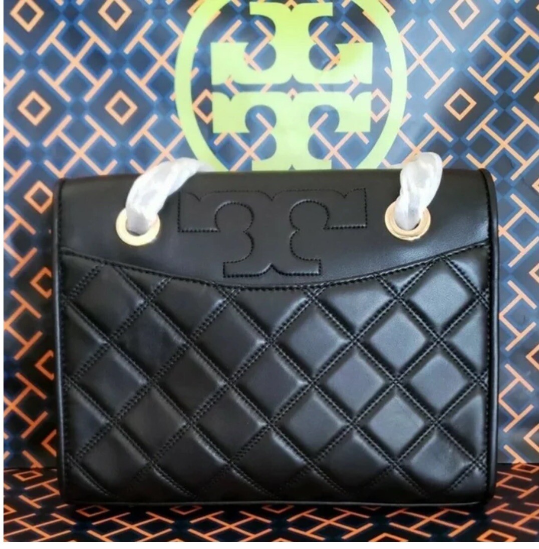 Tory Burch Savannah Large Quilted Smooth Flat Clutch Crossbody Bag | eBay