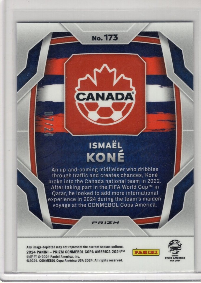 2024 Panini Prizm Copa America 173 Ismael Kone Stars and Stripes Prizm ...