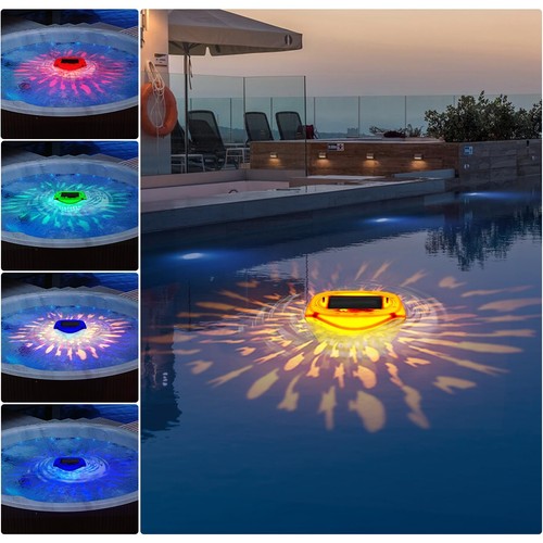Floating Pool Lights,RGB Color Changing Solar Pool Lights That Float,4 ...