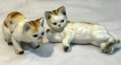 Enesco Cat Figurine Blue Eyes Kitten Pair 1 Lying Down Vintage 1984 ...