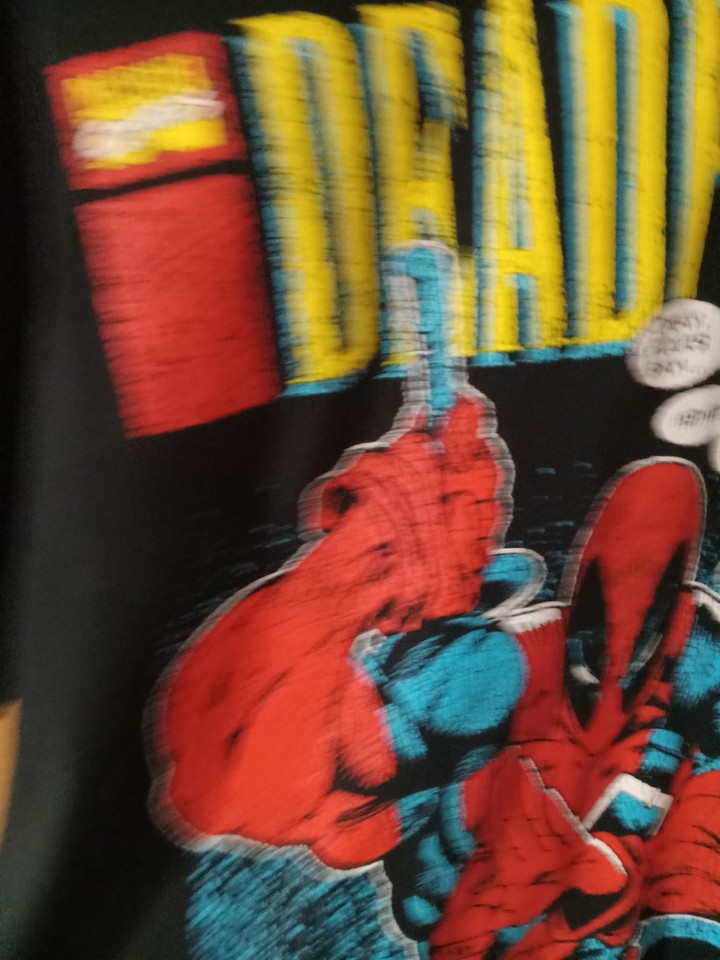 Marvel Deadpool Logo T-Shirt Superhero Comic Book Design, Size Large ...