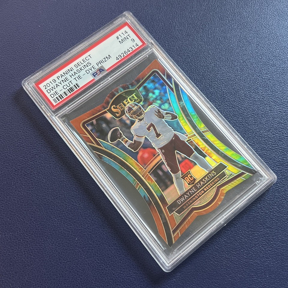 2019 Panini Select #114 Dwayne Haskins RC Die-Cut Tie-Dye /25 PSA 9 ...