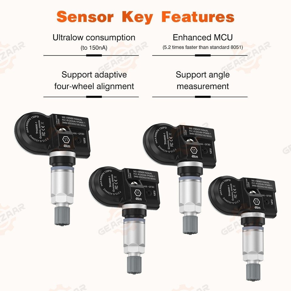 4 TPMS +OBDII TPMS Programmer Tires Sensors Activate Programming ...