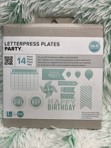 We R Memory Keepers Letterpress Plates Party 14 Piece Set Balloons ...
