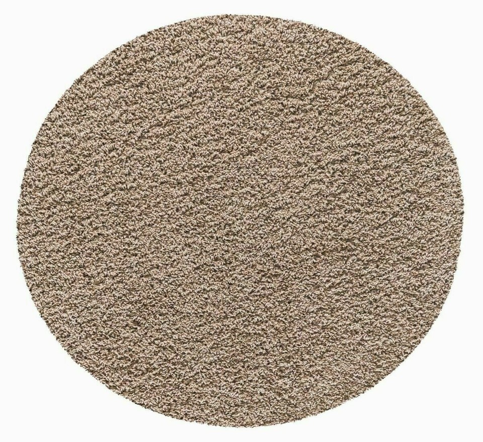 MODERN Circle Round Verona Shaggy Rugs Thick Pile Floor Round Mats Area ...