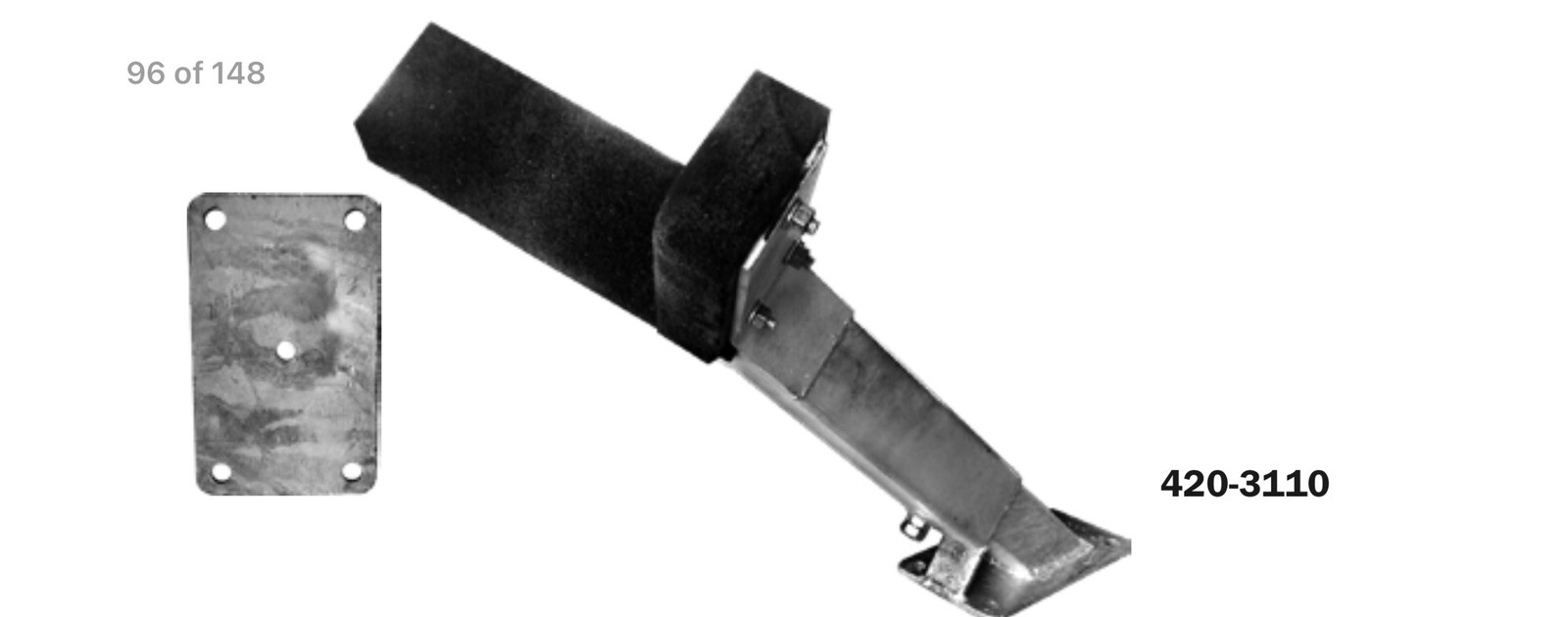 Bow Rest Catcher Assembly Marine Boat Trailer Adjustable Galvanized ...