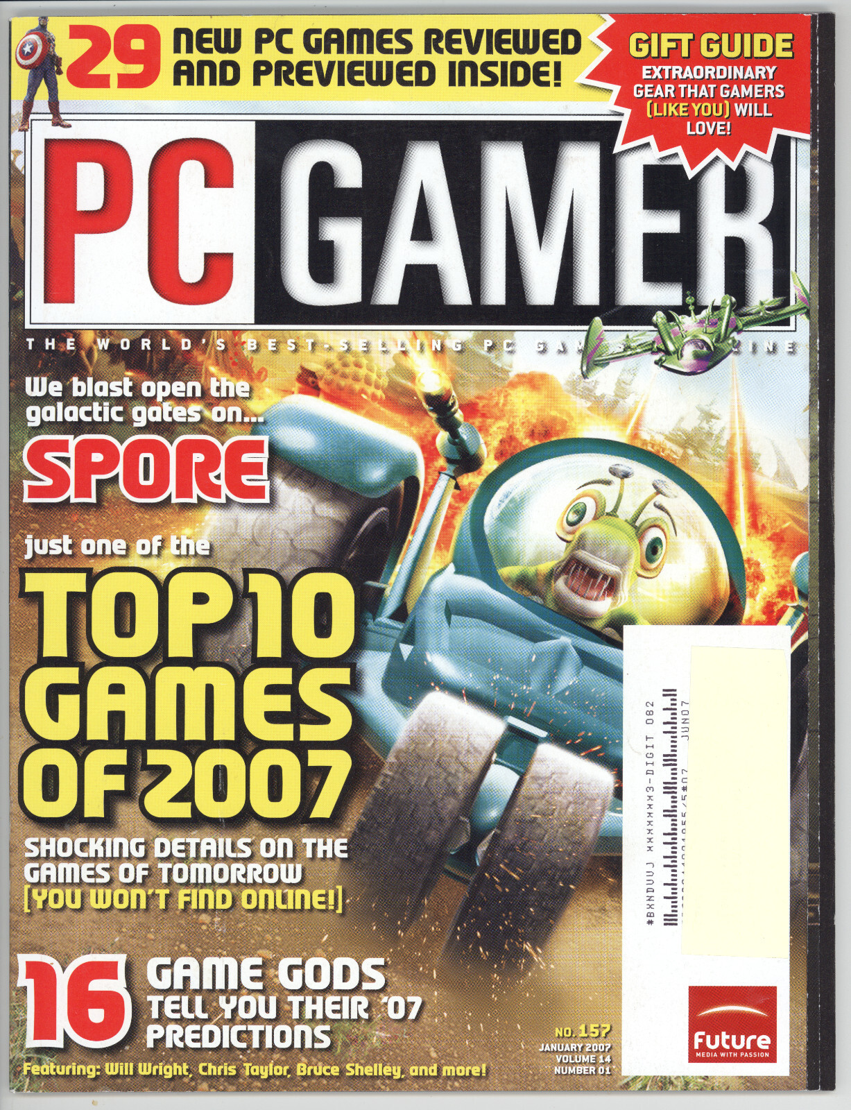 PC Gamer Magazine 2007 Jan Top 10 games of 2007 Spore 2007 Predictions ...