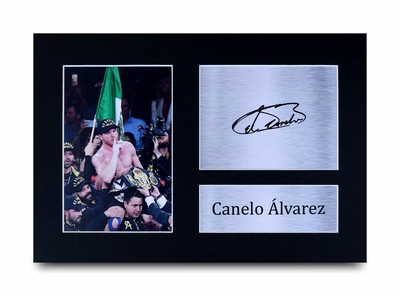Canelo Alvarez Signed Pre Printed Autograph A4 Photo Gift For a Boxing ...