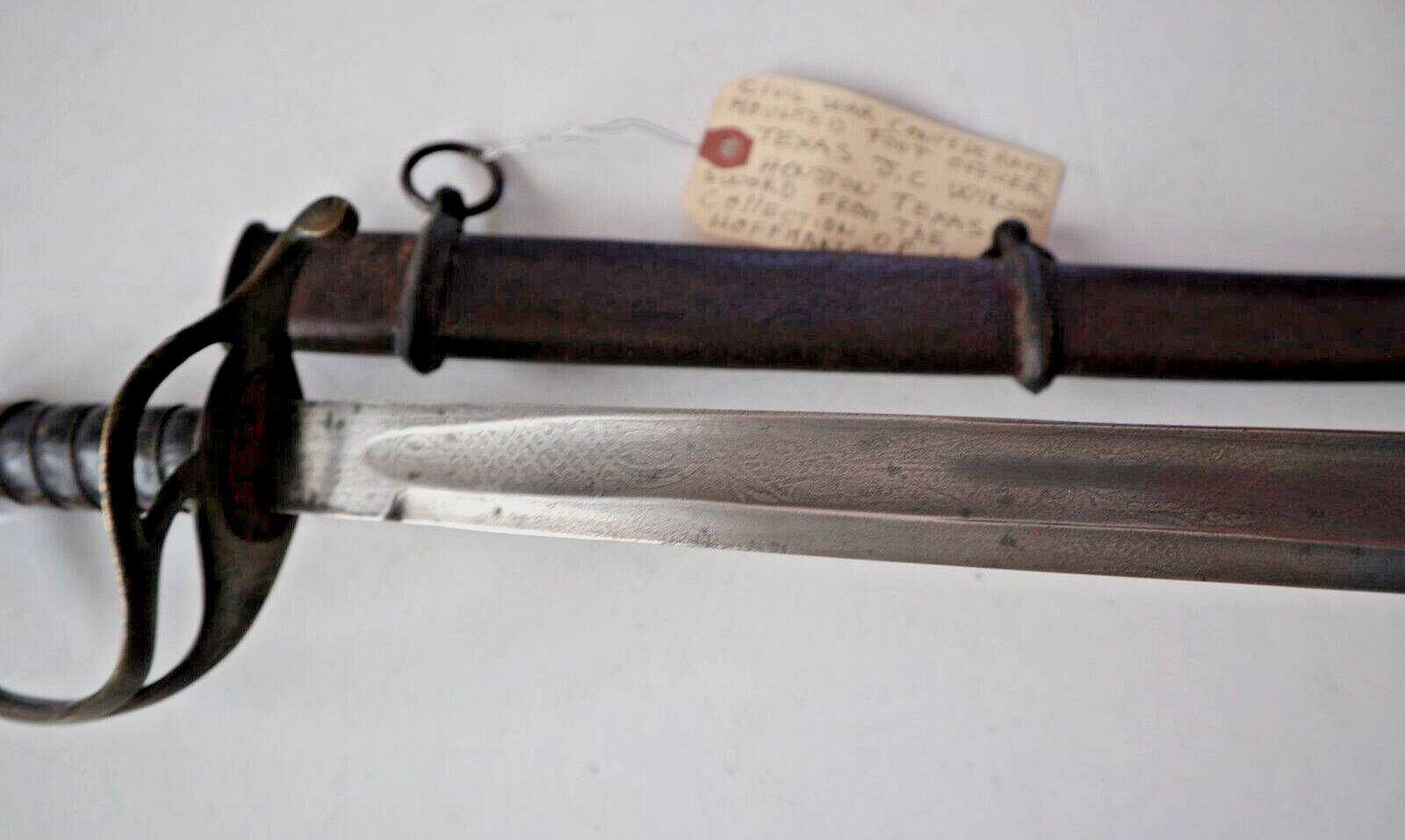 CIVIL WAR CONFEDERATE OFFICER JC WILSON HOUSTON TEXAS SWORD 5 KNOWN EX ...