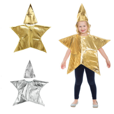 Christmas Star Costume Nativity Santa Children Kids Cosplay Fancy Dress ...