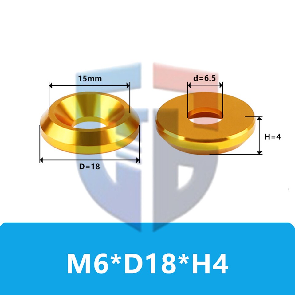 M6 M8 M10 Countersink Washers Anodized Aluminum Alloy Gasket Fairing ...