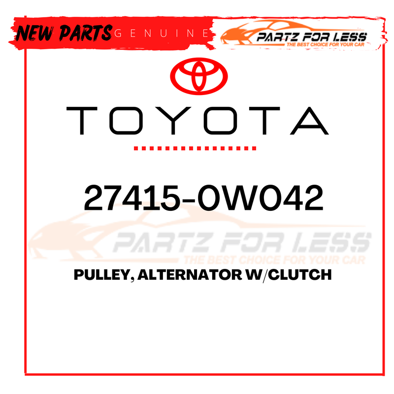 27415-0W042 TOYOTA GENUINE PULLEY, ALTERNATOR W/CLUTCH OEM | eBay
