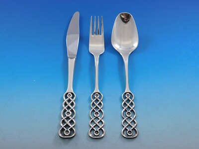 Ringebu by David Andersen Norwegian 830S Silver Dessert Set 24 pc ...