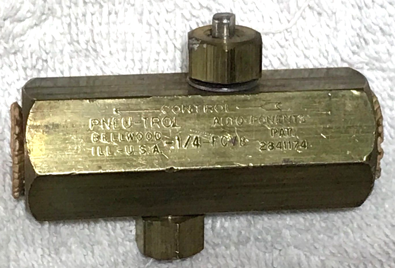 Pneu-Trol Brass Flow Control Valve 1/4" FCV-2000-B, l. NOS | eBay