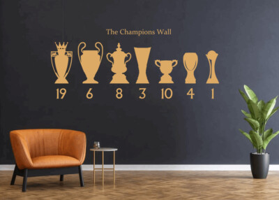 Liverpool FC Wall Decal/Sticker - One Colour Wall of Champions LFC ...