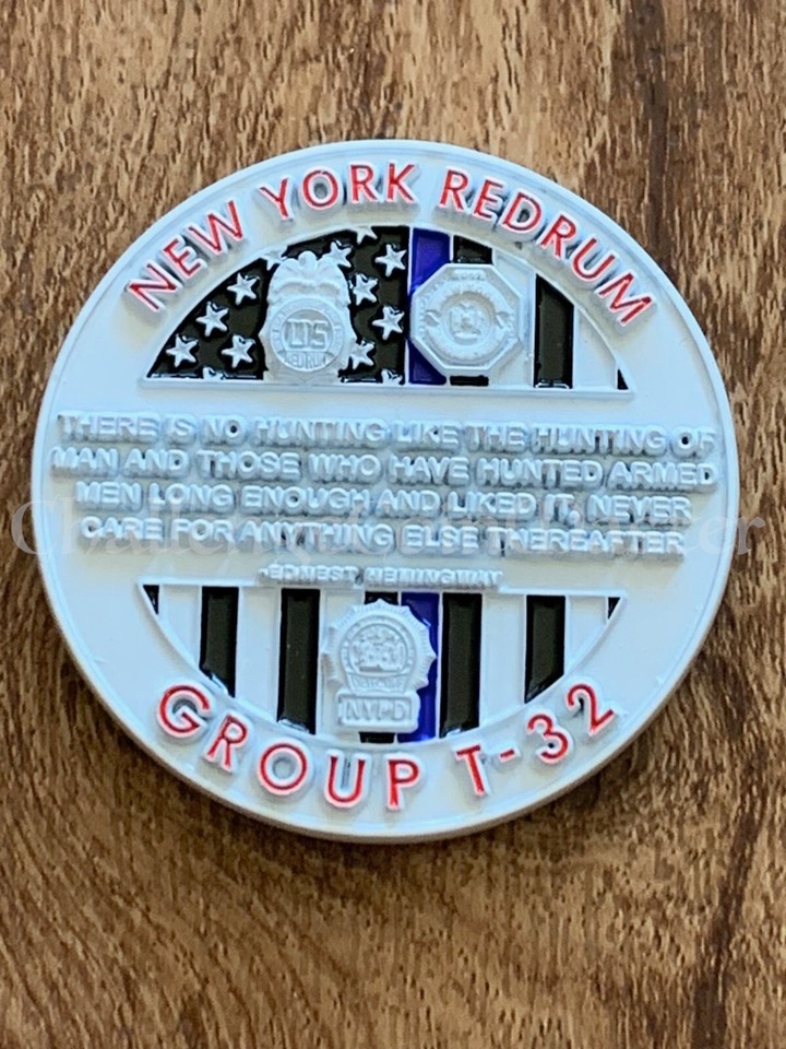 E65 DEA NYPD WHITE Drug Enforcement Task Force REDRUM Police Challenge ...