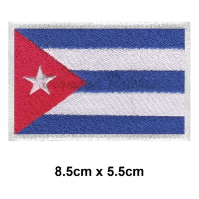 Cuba country flag embroidery patch iron sew on badge fashion badge biker | eBay UK