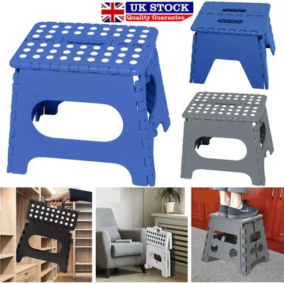 Folding Foot Step Stool Multi Purpose Plastic Foldable Easy Storage ...