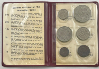 1973 Royal Australian Mint RED Coin Wallet Not Sticky 6 Coin Set - FULL ...